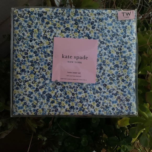 kate spade | Bedding | Kate Spade Twin Floral Blue Yellow Sheet Set 3 ...